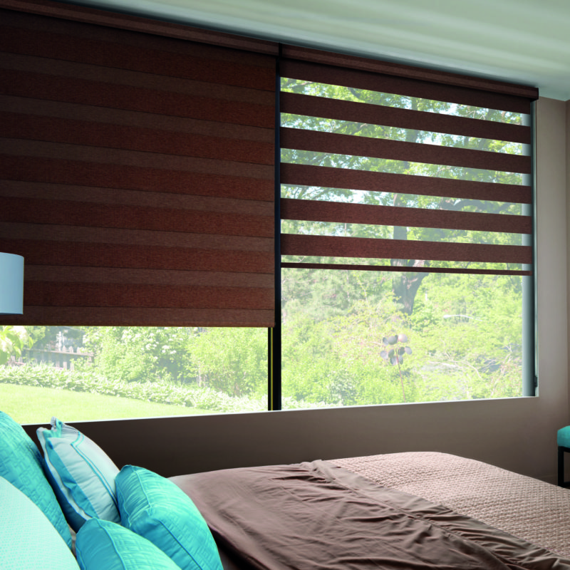 Hunter Douglas Designer Banded Shades - Austintatious Blinds and Shutters
